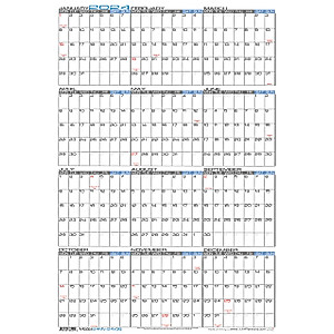 JJH Planners - Laminated - 24" x 36" Large Monday Start Week 2024 Wall Calendar - Vertical 12 Month Yearly Annual Planner (24Mv-24x36)