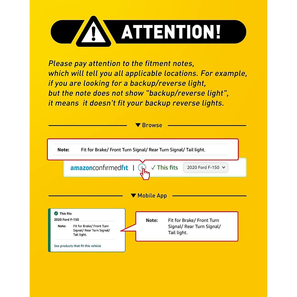 AUXITO Upgraded 7440 7443 LED Bulbs for Reverse Lights T20 7441 7444 LED Replacement Light Kit for Backup Tail Brake Signal Parking DRL Lights, 6000K Xenon White