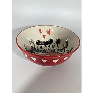 Zrike Disney Mickey and Minnie Mouse Hello Love Tidbit Bowl -Set of 3, Multicolor