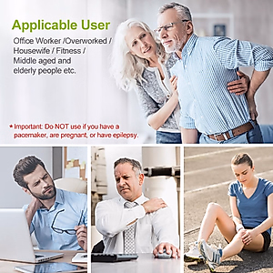 AUVON Rechargeable TENS Unit Muscle Stimulator, 24 Modes 4th Gen TENS Machine with 8pcs 2"x2" Premium Electrode Pads for Pain Relief