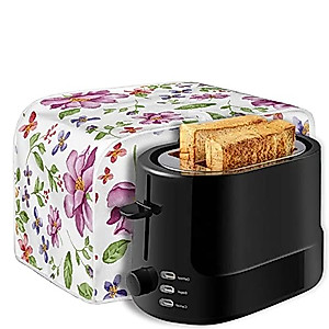 Gomyblomy Flowers 4 Slice Toaster Appliance Cover Bread Toaster Cover Bakeware Protector, Kitchenware