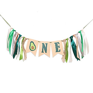 Avocado 1st Birthday High Chair Banner -1st Birthday Avocado, Avocado High Chair Banner, Carnival Birthday Banner, Fruit Birthday Banner, Crush Cake, and Photo Decoration.