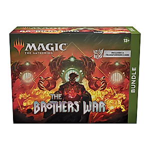 Magic The Gathering The Brothers War Bundle | Transformers Card, 8 Set Boosters, and Accessories