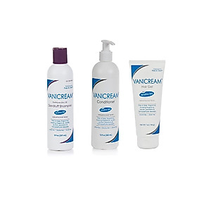 Vanicream Dandruff Shampoo (8 Oz), Conditioner (12 Oz) & Hair Styling Gel (7 Oz)