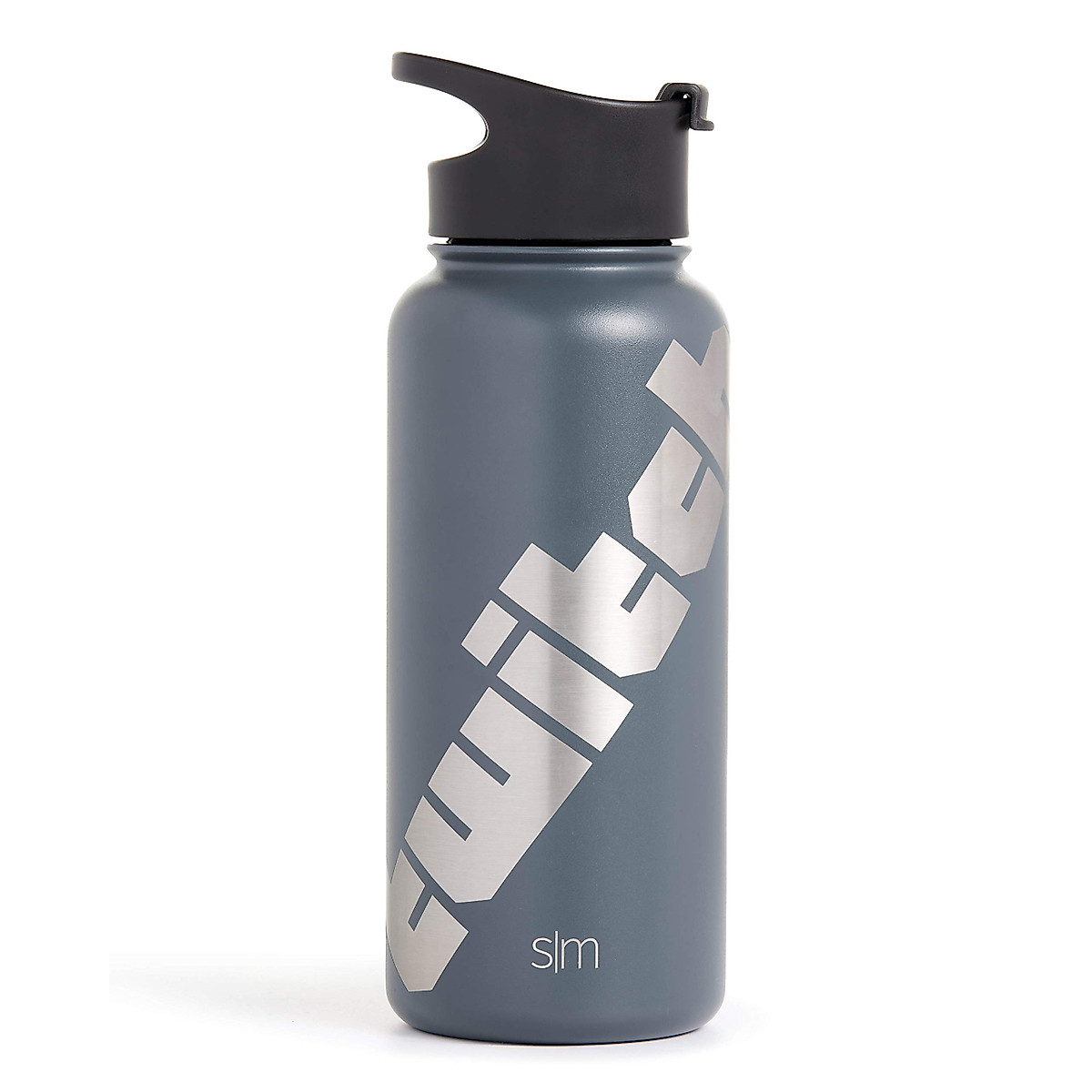 Twitch 32oz Dual Lid Water Bottle - Charcoal
