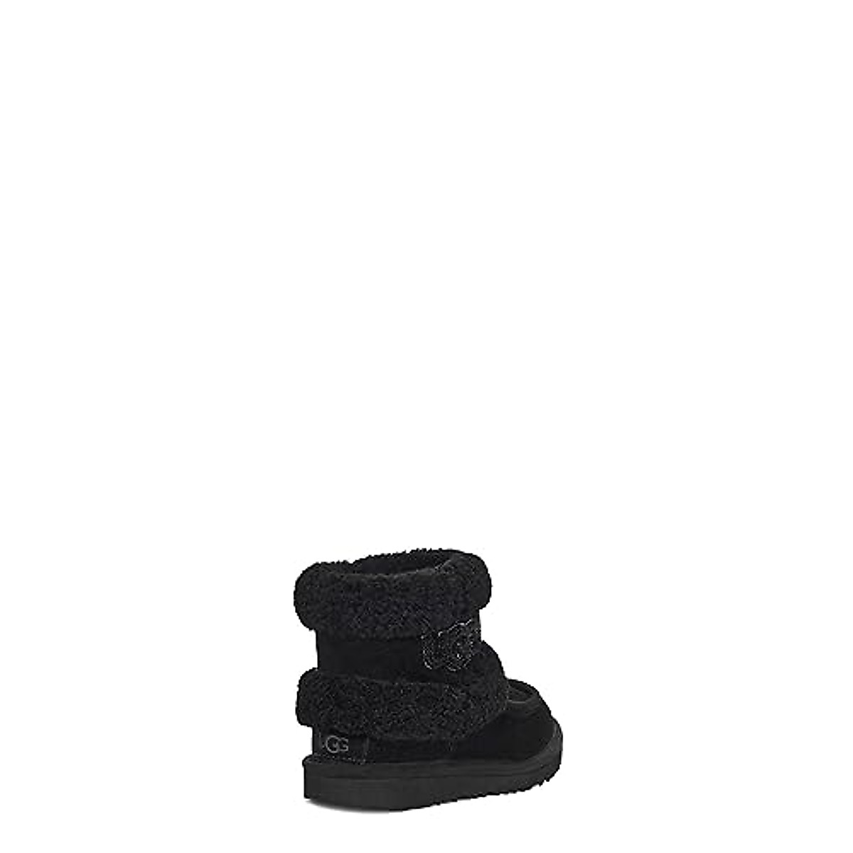 UGG Unisex-Child Ultra Mini Ugg Fluff Boot, Black, 13 Little Kid