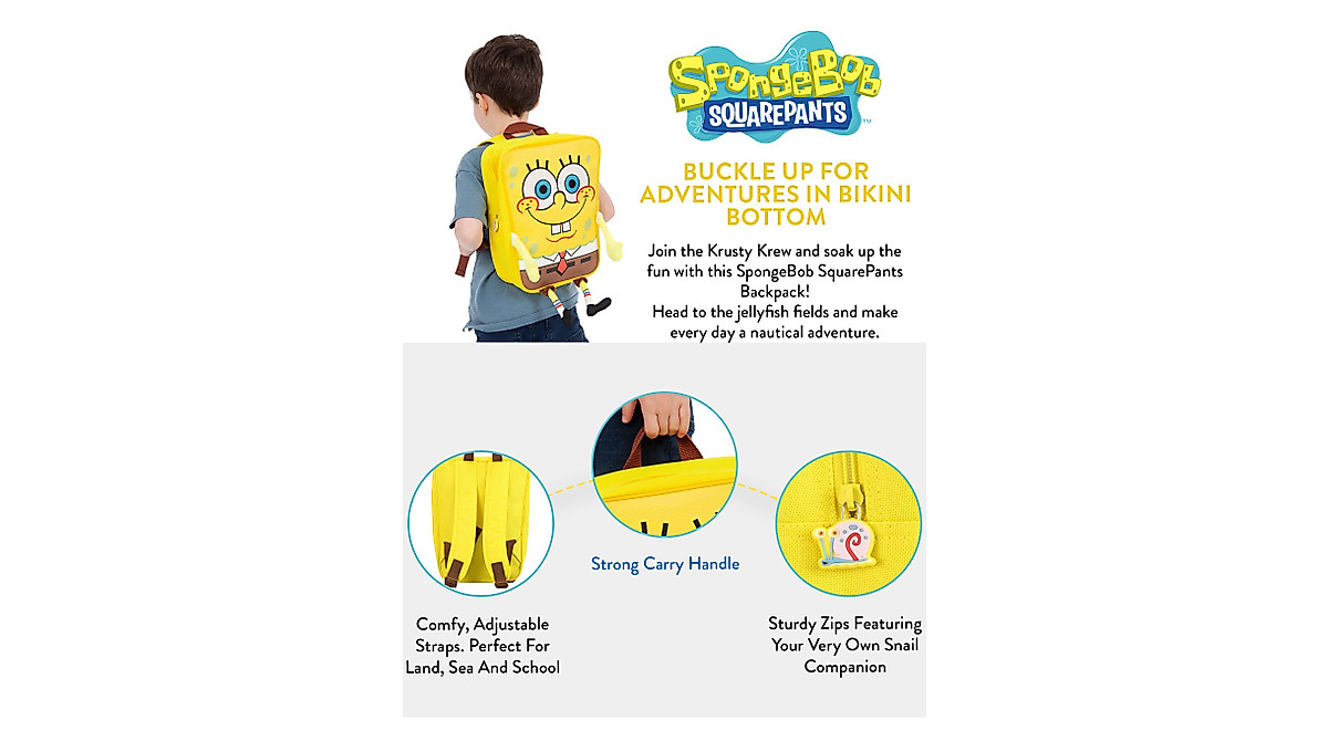 Shop SpongeBob Kids Backpack for Fun School Adventures