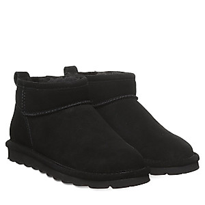 BEARPAW Women's Shorty Black Size 10 | Women's Ankle Boot | Women's Slip On Boot | Comfortable Winter Boot
