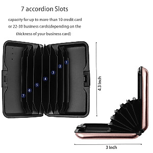 Coco Rossi Mini Credit Card Holder for Women,RFID Blocking Slim Hard Card Case ID Case Travel Wallet,Rose Gold