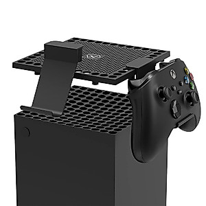 Controller Holder Mount Compatible with Xbox Series X with Dust Filter Cover, YUANHOT Mount for Controllers and Headset with Cooling Fan Filter Dustproof Cover Fan Grills