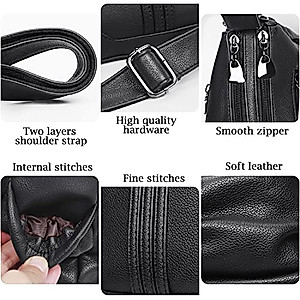 Women Soft PU Leather Shoulder Handbag Multi Pocket Crossbody Bag Ladies Medium Roomy Purses Fashion Tote Top Handle Satchel