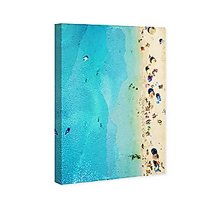 Amazon Brand – Rivet Aerial Turquoise Blue Overhead Photo of Mediterranean Beach, 30" x 45"