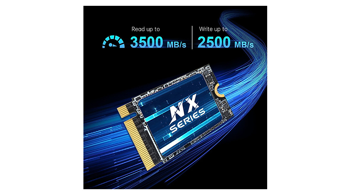 KingSpec 512GB 2230 SSD NVMe Gen3x4, M.2 PCIe 3.0 SSD with 3D NAND Flash, Internal Solid State ...
