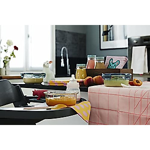 Bormioli Rocco Evolution Slate Grey Glass 8 Piece Storage Set