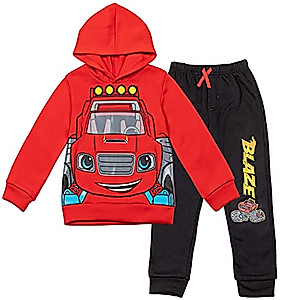 Blaze and the Monster Machines Toddler Boys Pullover Hoodie & Jogger Pants Red/Black 5T