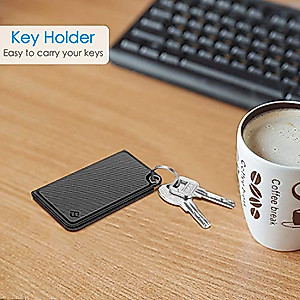 Fintie Protective Case for Alivecor Kardia Mobile, Premium PU Leather Carrying Cover with Magnetic Closure and Key Holder for KardiaMobile EKG Heart Monitor, [Not Fit KardiaMobile 6L], Black