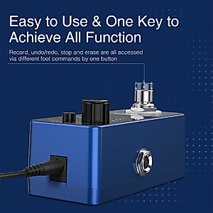 LEKATO Guitar Looper Pedal, Looper Pedal for Electric Guitar/Bass Loop Pedal with SYNC & Tuner Function Triple Loop Pedal with LED Screen Unlimited Overdubs 3 Loops 18 Minutes Record Time Guitar Loop