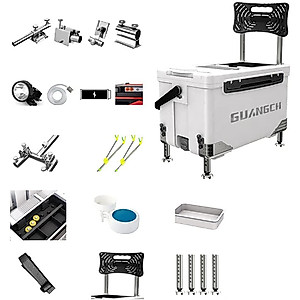 BeTlreo Fishing Tackle Box, Portable Multifunctional Full Set of Ultra-Light Fishing Box, Can Sit 36 Liters Large Capacity Storage Box for Outdoor Competitive Leisure