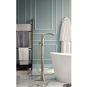 Moen Floor Mount Bracket for Freestanding Tub Filler, Single Riser Floor Joist Mounting Kit, TS50100