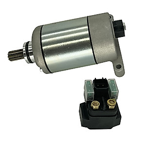 Soarider Starter & Relay for Yamaha Grizzly 550 2009-2014 Grizzly 700 2009-2023 Kodiak 700 2016-2023, 28P-81890-00-00 28P-81890-01-00 19500 410-58036 SMU0512 SM17 YA-125N, Grizzly Kodiak 700 Starter