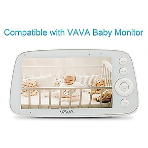 Charger for VAVA Baby Monitor Handheld Screen Parent Unit 5V Power Cord UL Aadpter with 5ft White Cable (Not for Cam) - LEFXMOPHY