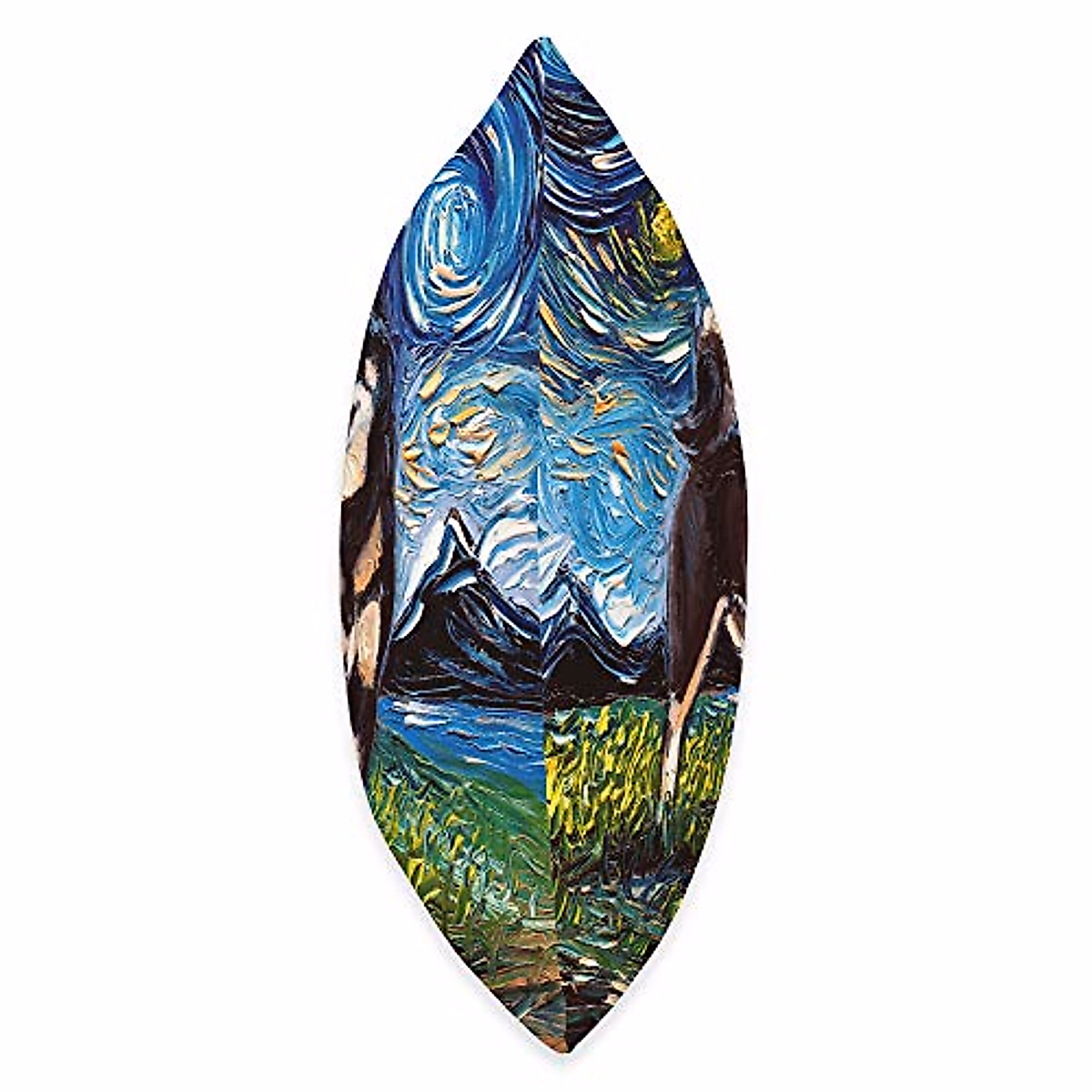 Sagittarius Gallery Black and Tan Shiba Inu Starry Night Cute Dog Art by Aja Throw Pillow, 16x16, Multicolor