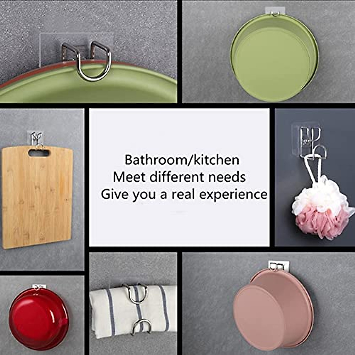 InfantLY Bright Wall Mounted Washbasin Hook Hair Dryer Holder , Heavy Duty Strong Self-Adhesive Waterproof Reusable Robe&Towel Hooks Sticky Hanger Multi-Purpose Hook Kitchen Washroom Bathroom (007)