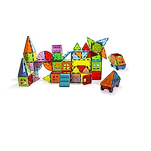 Magna-Tiles Metropolis Set, The Original Magnetic Building Tiles For Creative Open-Ended Play, Educational Toys For Children Ages 3 Years + (110 Pieces)2, Multi-color,17.5 x 3 x 14 inches