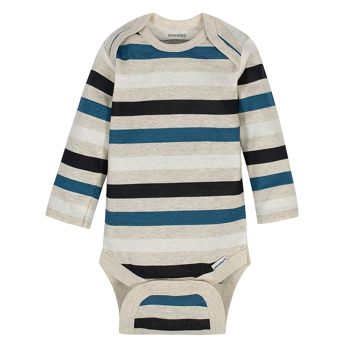 Onesies BrandUnisex Baby6-Pack Long Sleeve BodysuitsTiger Blue3-6 Months