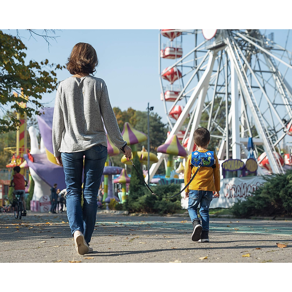 HappyVk Toddler Leash - Baby Leash and Belt for Parents -Dinosaur- Baby Harness for 1-4 Years Old Boys