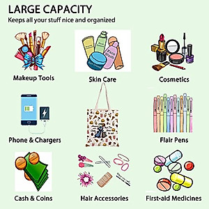 FOTAP Remy Quote Gift Anyone Can Cook Quote Makeup Bag Ratatouille Gift Remy Inspired Zipper Pouch Mouse Chef Cosmetic Bag (anyone cook Tote)