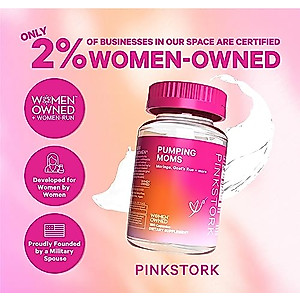 Pink Stork Pumping Moms Lactation Support Supplement with Goat's Rue and Milk Thistle to Support Breast Milk Supply Without Fenugreek, Postpartum Breastfeeding Essentials, 180 Capsules