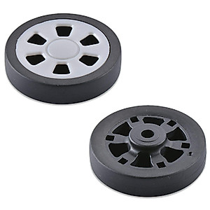 Rhinenet Replacement Luggage Suitcase Wheels OD 55mm Repair Kit Parts Axles Rubber Metal Swivel Caster Trolley Wheels Bearings Tools Wear-Resistant Mute Flexible Set of (4) Wheels 55mm x 12mm x 6mm