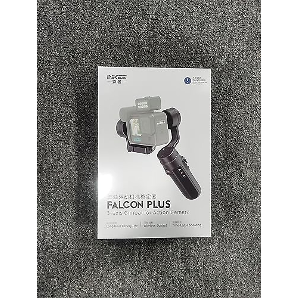 Universal Gimbal Stabilizer for GoPro Hero 10/9/8/7/6/5 Osmo Action Insta360 Sport Camera 3-Axis Anti-Shake Wireless Control Handheld w/ Tripod Stand Original Screw Mounting Plate INKEE Falcon Plus