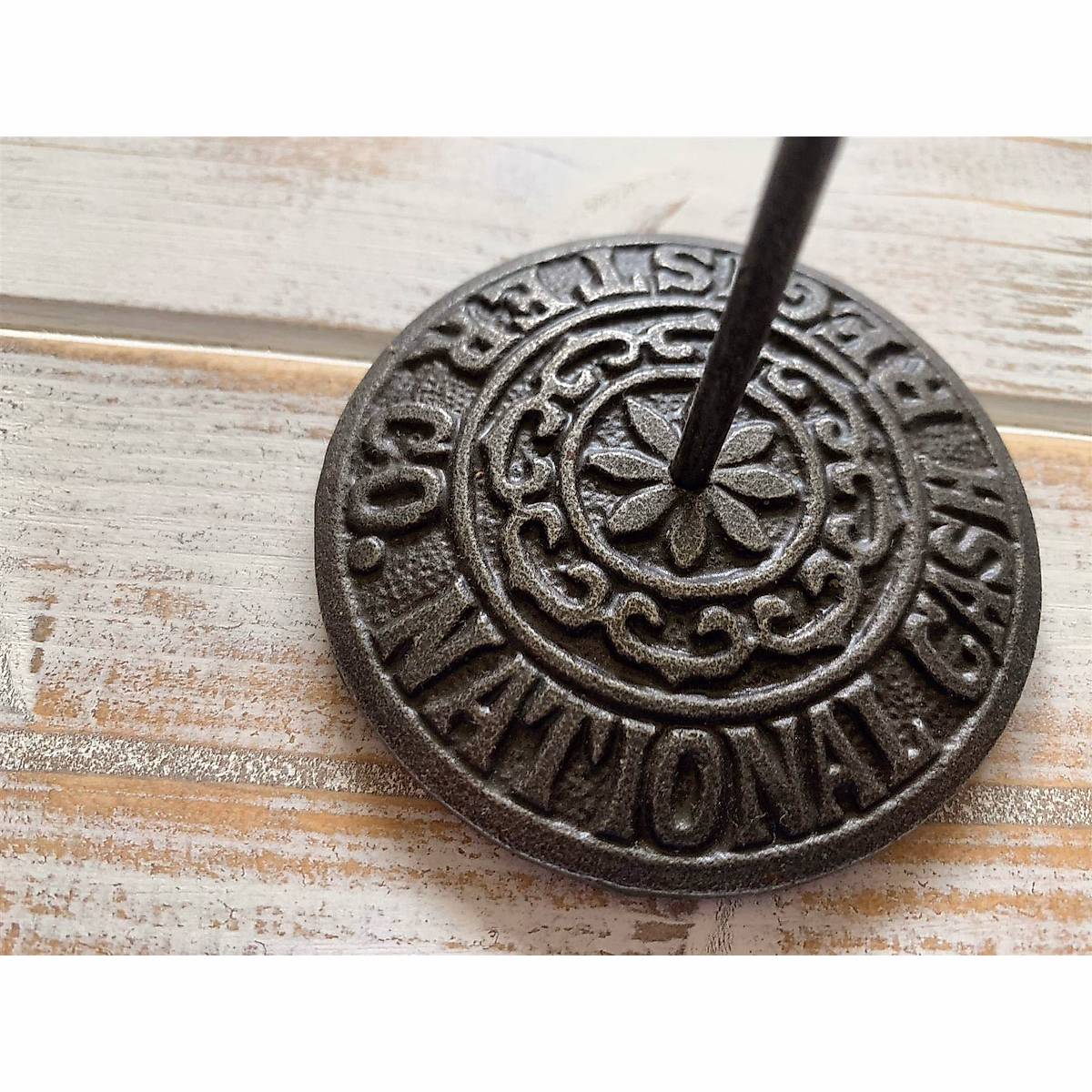 Thorness Vintage cast Iron Cash Register Receipt Spike Paperweight | Desk Receipt Holder | Restaurant Paper Holder | Check Spike | Spindle Rod Bill Holder | Note Spike for Office Home Restaurant