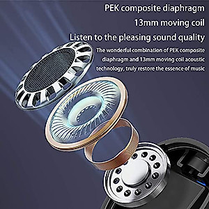 ZWYING TWS Earbuds, BT 5.0 Headphones with Mini Charging Bin, LED Battery Display, Premium Sound, Automatic Pairing, in-Ear Earphones Buit in Mic, Waterproof Sport Headsets (Black)