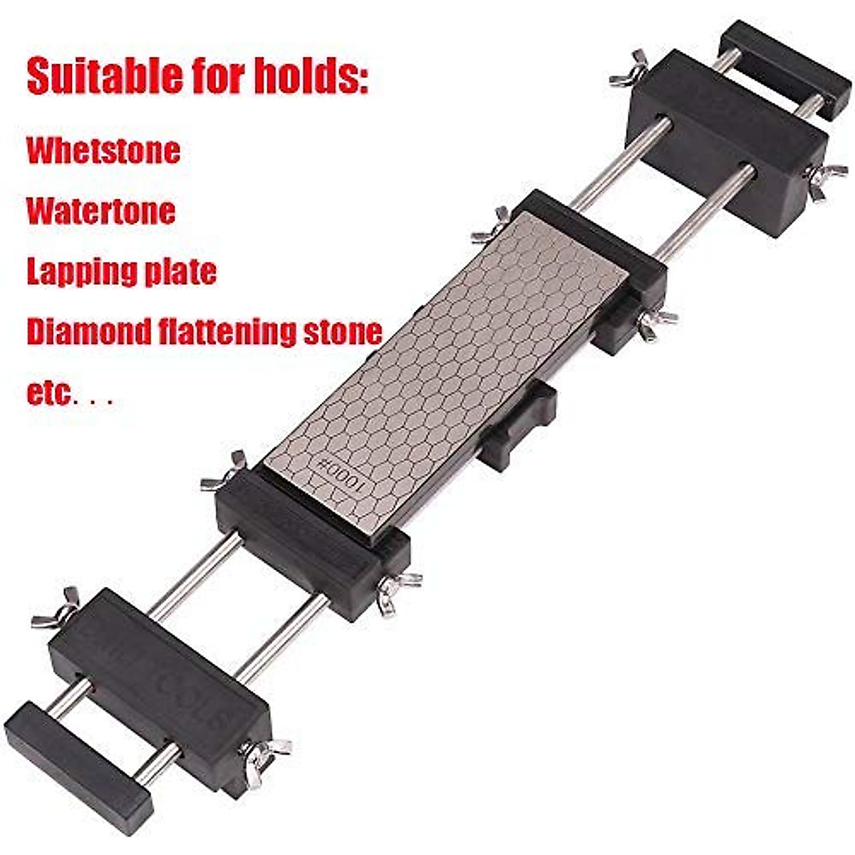 SCOTTCHEN Sharpening Stone Sink Bridge Whetstone Holder with Adjustable 17-3/4" No-Slip Rubber for Easy Honing 304 Stainless Steel