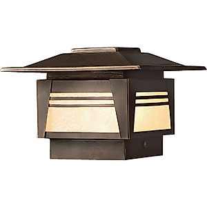 Kichler 15071OZ Zen Garden Deck Post 1-Light 12V, Olde Bronze