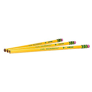 Ticonderoga Yellow Pencil, No.1 Extra Soft Lead, Dozen DIX13881