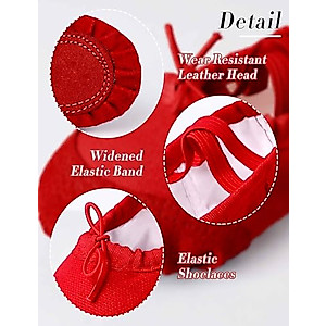 Daydance Red Kids Ballet Shoes Girls Split Sole Ballet Slippers Dance Flats
