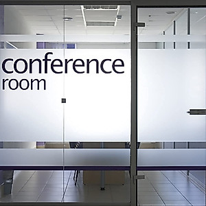 VSUDO 2 Rolls 35.4" by 78.7" Static Cling Window Film for Privacy, Frosted Glass Pattern Window Tint Sticker for Home or Office (38.75 Sq. Ft Total)