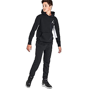 Nike Boys' Jordan Jumpman Triple Threat Hoodie Size Small (8-10 Years Old) Black/White