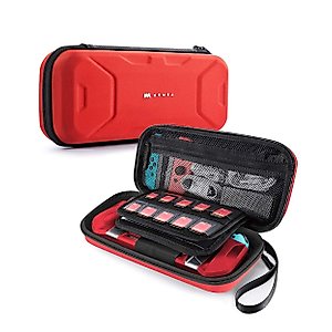 Mumba Carrying Case for Nintendo Switch OLED & Nintendo Switch, [Plus Version] Portable Protective Travel Carry Handbag Pouch for Blade/Battle Case [Large Capacity] (Red)