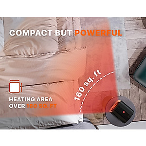 Ceramic Space Heater for Indoor Use, Overheat Protection, Tip-Over Protection, Low Noise Heating, Safe Electric PTC Portable Fan for Office Home Room, Black Smart Handy Warmer for Bedroom Desktop