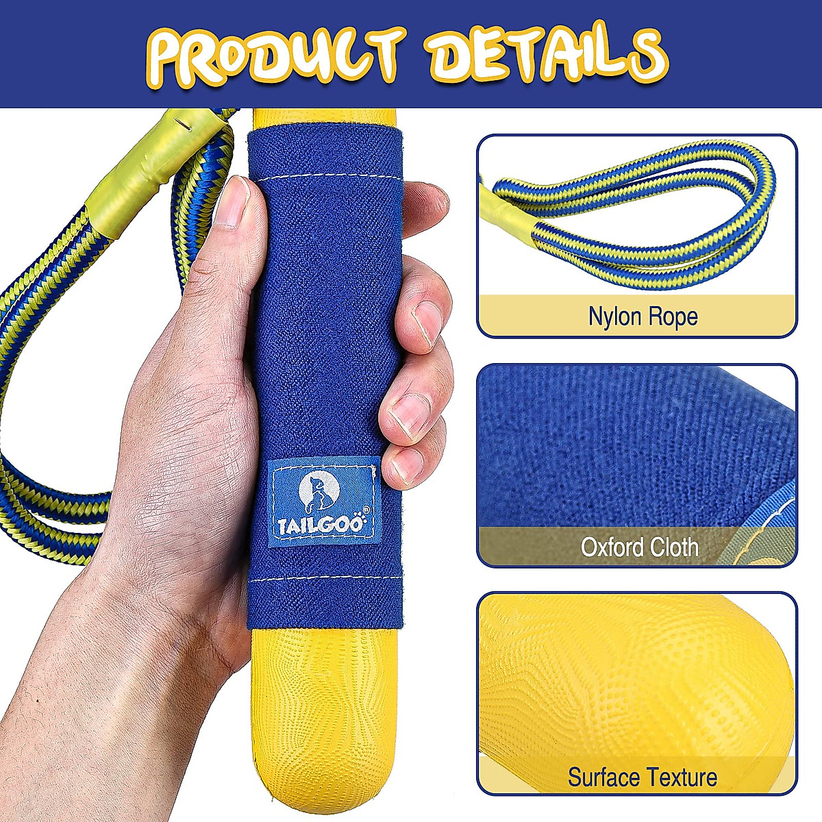 TAILGOO Dog Pool Fetch Toys Interactive Water Floating Toys Outdoor Beach Training Bumpers for Summer, 2 Pack, 10"