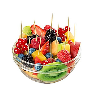 BLUE TOP Wood Bamboo Individually Cello Wrapped Toothpicks 2.5Inch Pack 1000 High-class Appetizer Picks Sturdy Food Pick for Appetizers Cocktails Fruit Olive picks.
