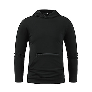 Muscularfit s placed Mens Hoodies Zip Up Lightweight Sweatshirts Loose Fit Long Sleeve Hooded Pullover Fall Fashion Sport Sweatshirts crewneck sweatshirts Black S