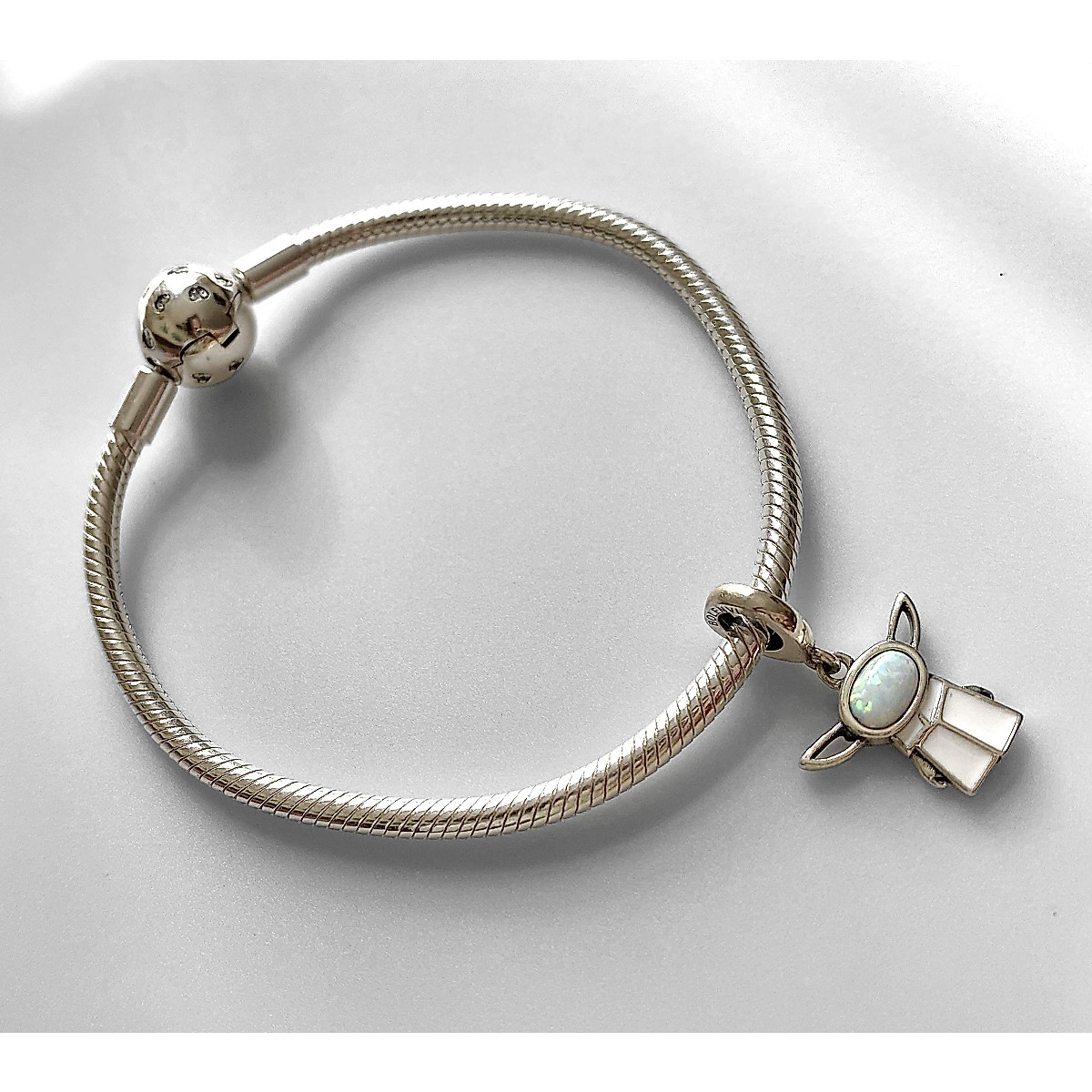 BOLENVI Opal Baby 925 Sterling Silver Pendant Charm Bead For Pandora & Similar Charm Bracelets or Necklaces