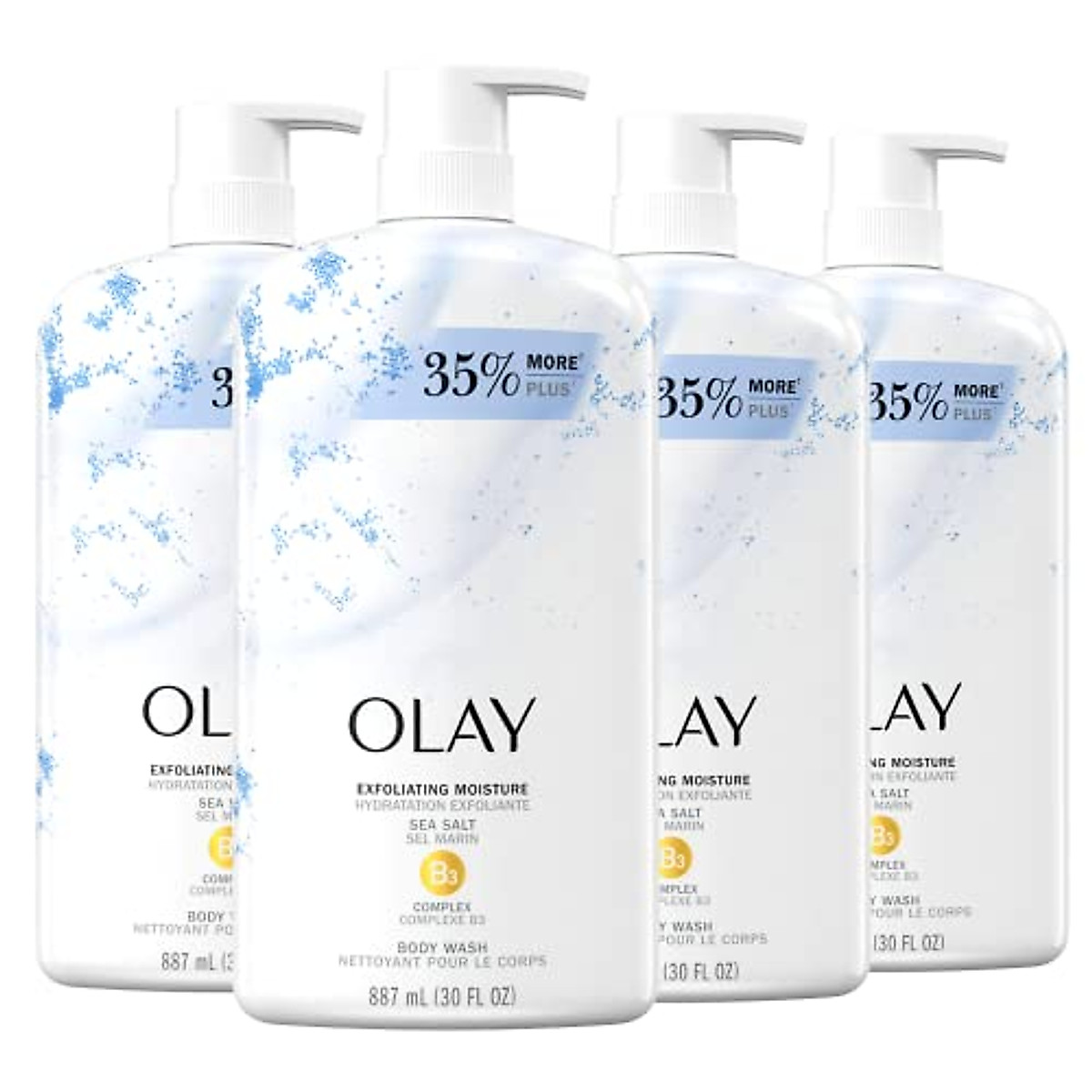 Olay Exfoliating Body Wash with Sea Salts, 30 fl oz (Pack of 4) — 🛍️ ...
