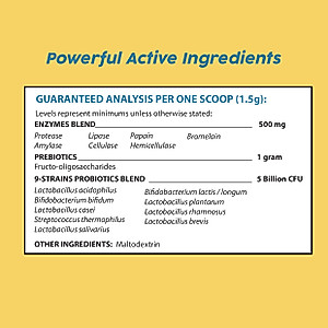 Dog Probiotics, Cat Probiotics, Probiotics for Dogs, Probiotics for Cat, 5 Billion CFUs + Prebiotics + Digestive Enzymes for Digestive Health & Immune Support, Skin & Coat, Dog Probiotic, 90 Grams